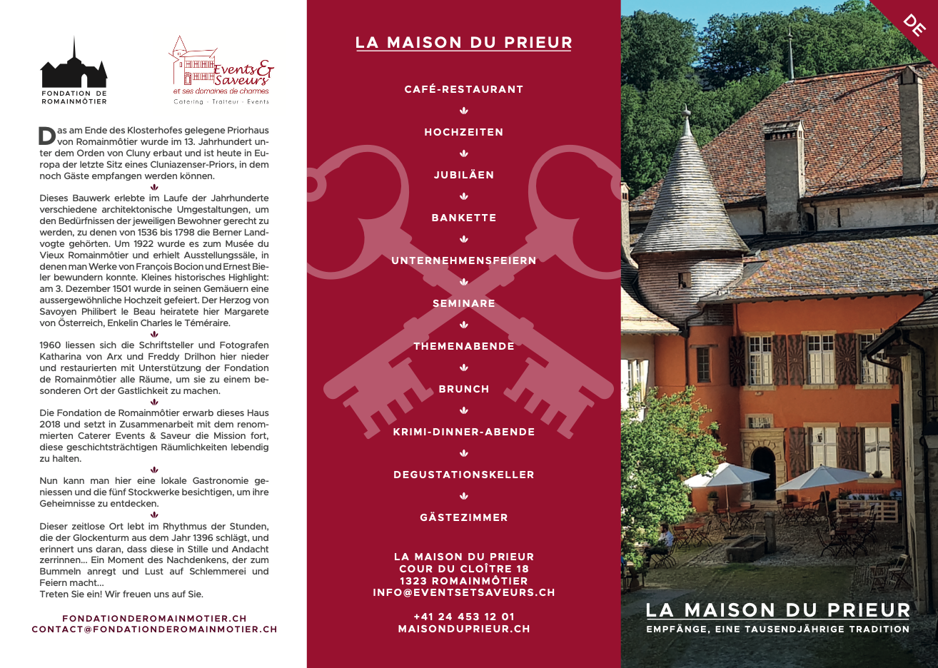 La Maison Du Prieur Prestations Restauration Mariages Ev nements La Maison Du Prieur Prestations Restauration Mariages Ev nements
